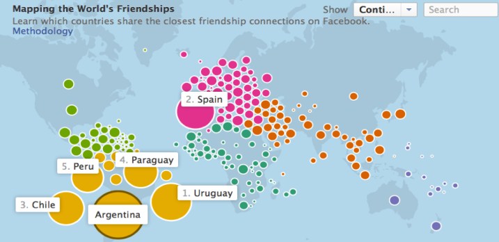 Mapping Friendships? Facebook Maps Social Networks | Musings on Maps