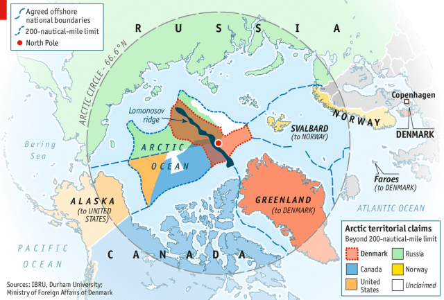 North Pole Continent Map Countries Around The North Pole And Arctic