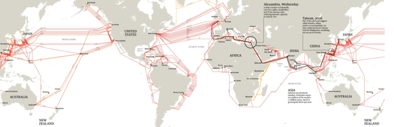 Around the World in Submarine Internet Cable | Musings on Maps